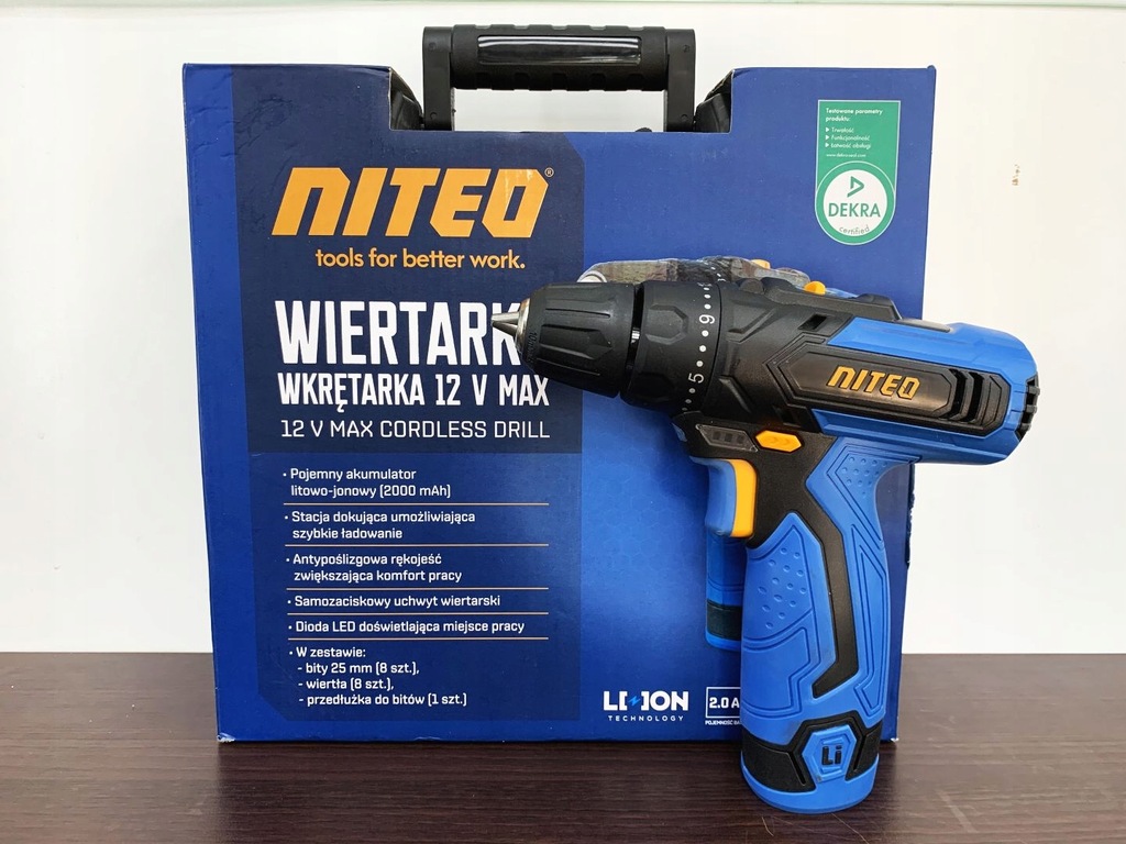 Wiertarko-wkrętarka 12V Max NITEO TOOLS |NOWA| - 12629123146 - oficjalne archiwum Allegro