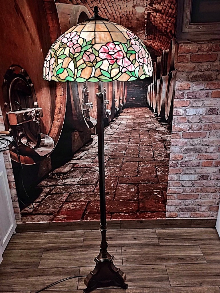 stojąca lampa witrażowa Tiffany wys.160 cm - 13902109820 - oficjalne archiwum Allegro