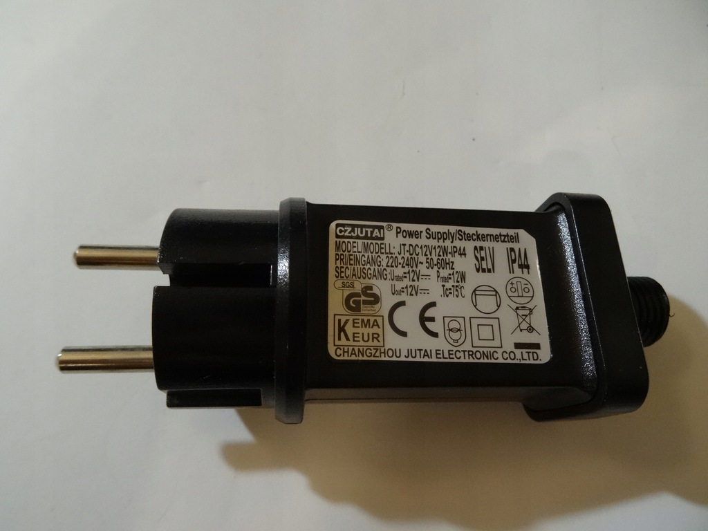 Zasilacz CZJUTAI ADAPTOR JT-DC12V12W-IP44 12V 12W - 13070318748 - oficjalne archiwum Allegro