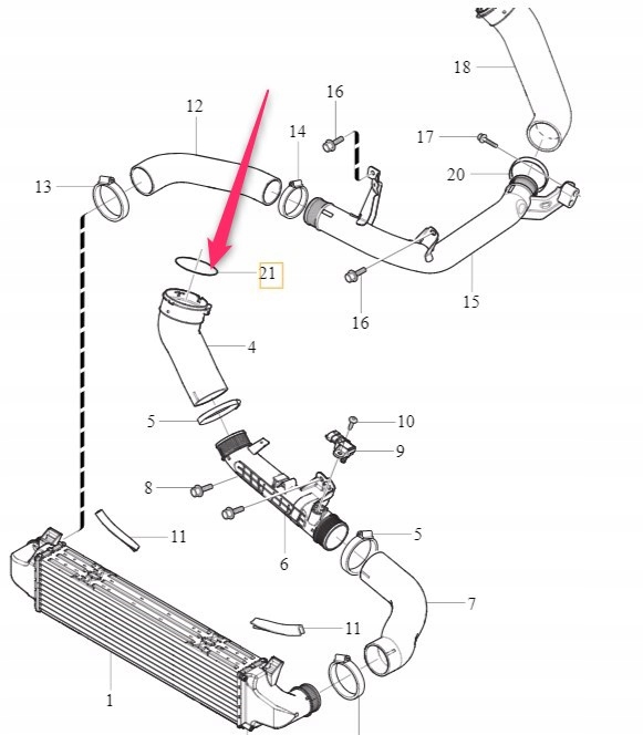 Uszczelka rury intercoolera Volvo - 10494376486 - oficjalne archiwum ...
