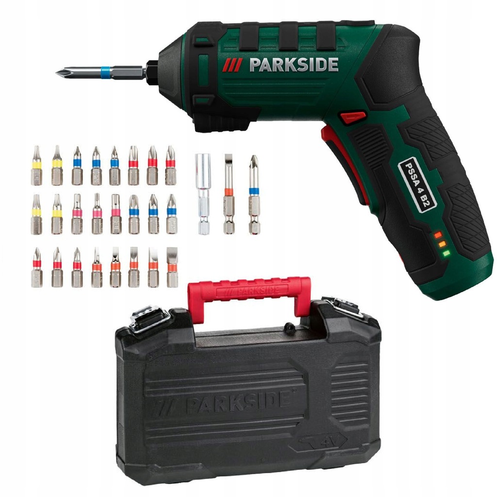 PARKSIDE Wkrętarka akumulatorowa PSSA4B2 4V + BITY - 12954015488 ...