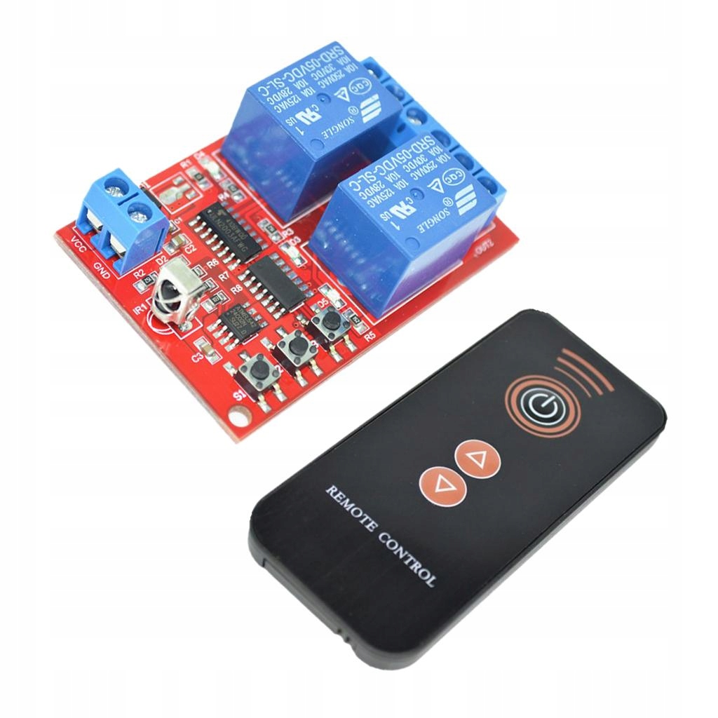 2 Channel 5V Wireless Infrared Relay Switch Receiver + Black ...