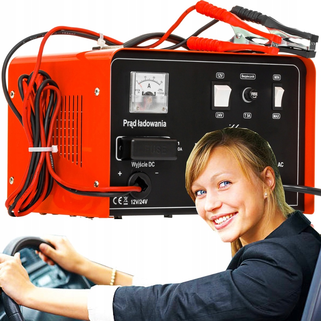 Prostownik ładowarka do Akumulatorów 12V 24V 30A - 12868283002 - oficjalne archiwum Allegro