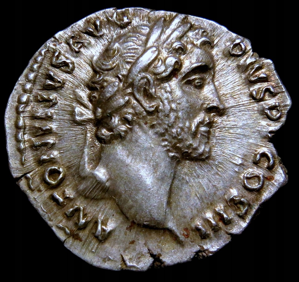 DENAR - ANTONINUS PIUS - VIRTUS - PIĘKNY - 12802778507 - oficjalne archiwum Allegro