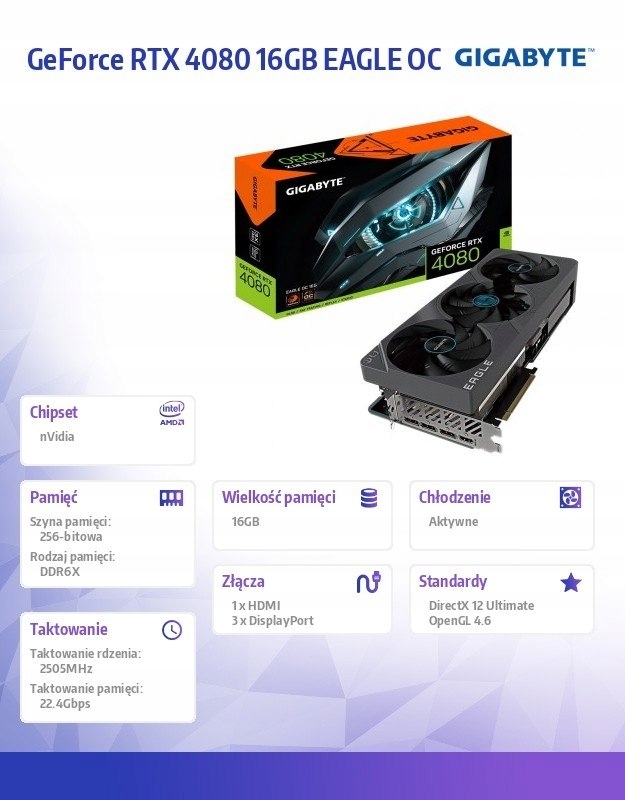 Купить ВИДЕОКАРТА GEFORCE RTX 4080 16 ГБ EAGLE OC GDD: отзывы, фото и ...