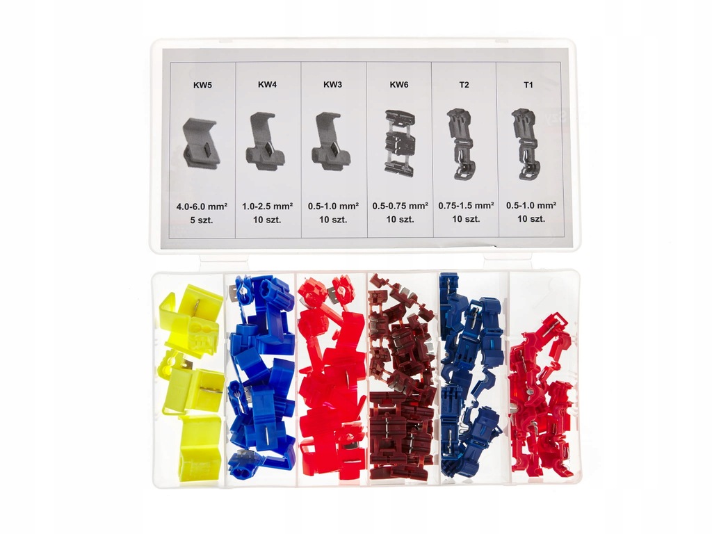 Zestaw szybkozłączek elektryczne złączki 55 el. - 11085889992 ...