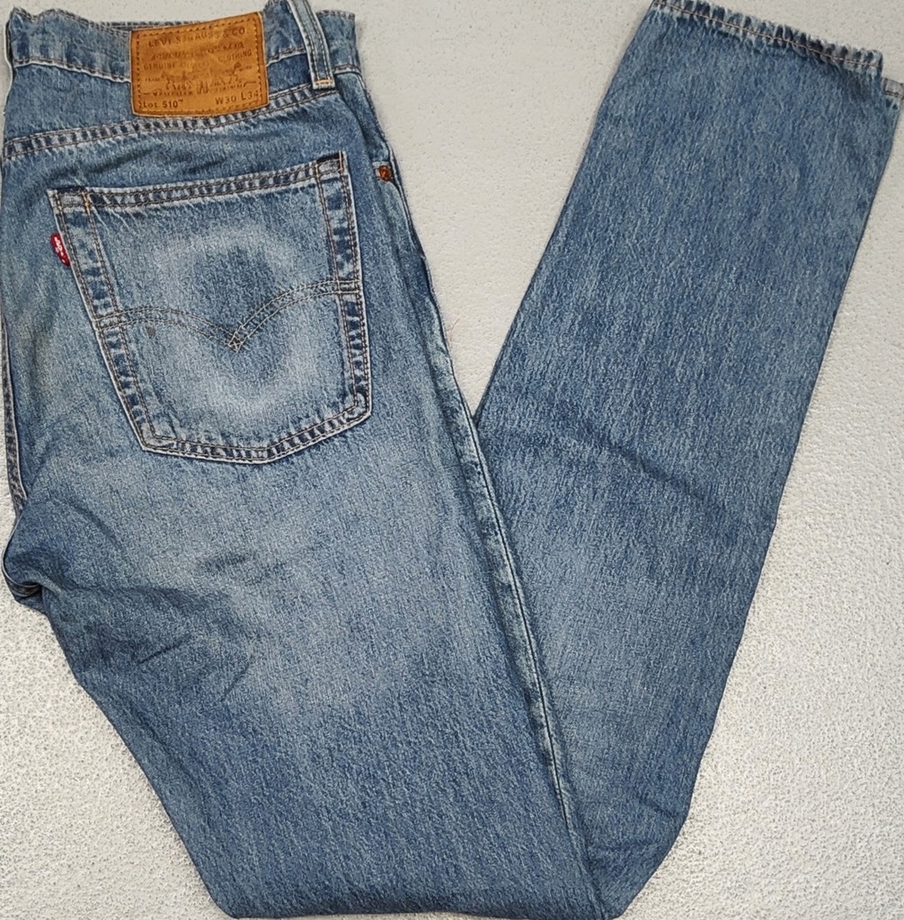 R) LEV'S 510 Oryginalne spodnie jeansowe Roz.30/34 - 14246545448 ...