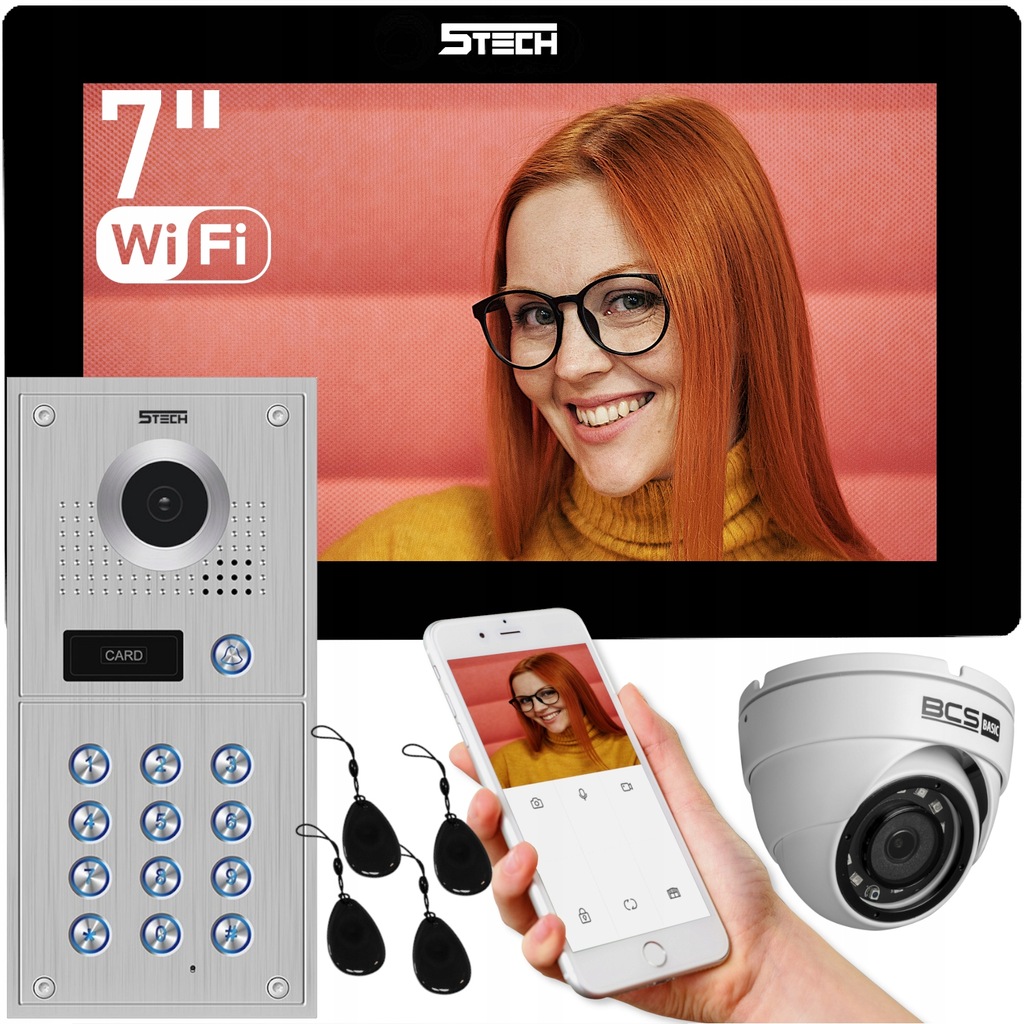 WIDEODOMOFON WIFI DO DOMU JEDNORODZINNEGO 5TECH - 12653016304 - oficjalne archiwum Allegro