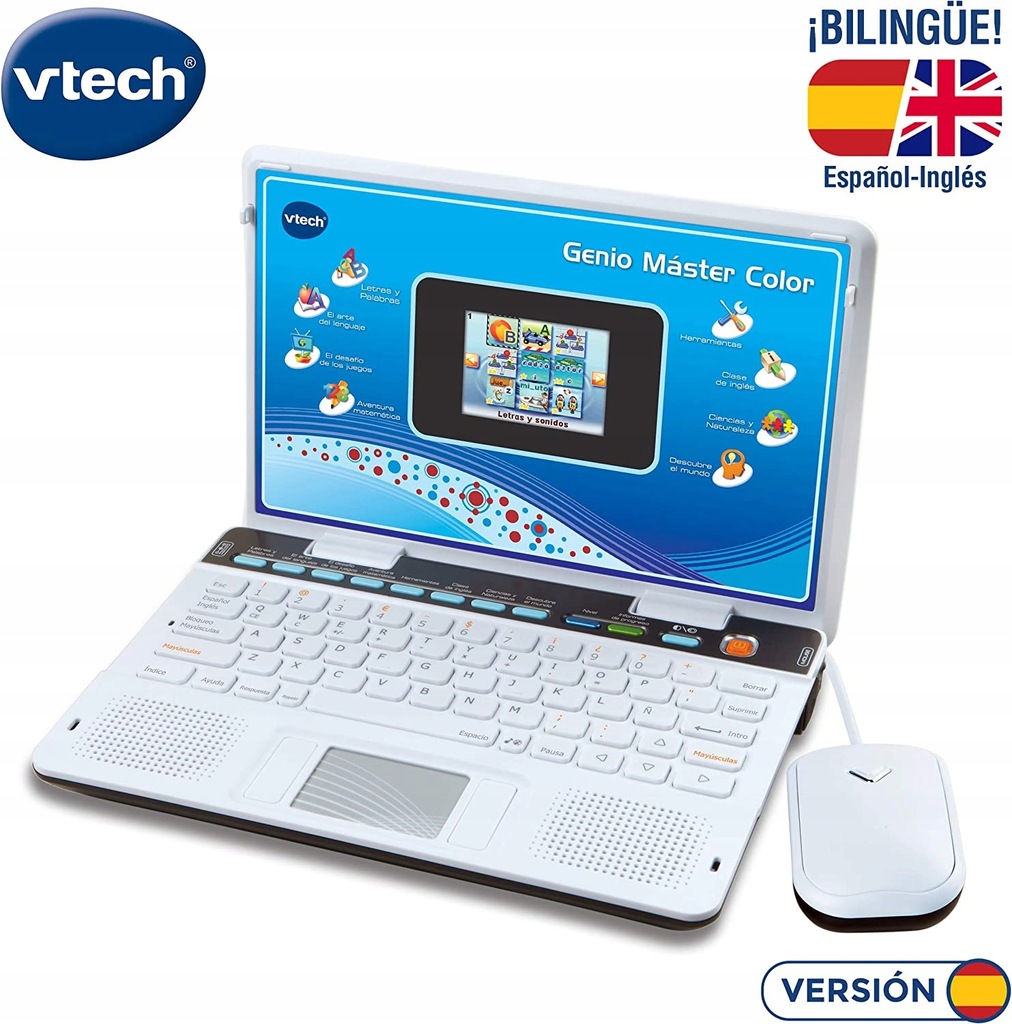 VTech Genio dwujęzyczny laptop dla dzieci ES/EN - 12290689405 ...
