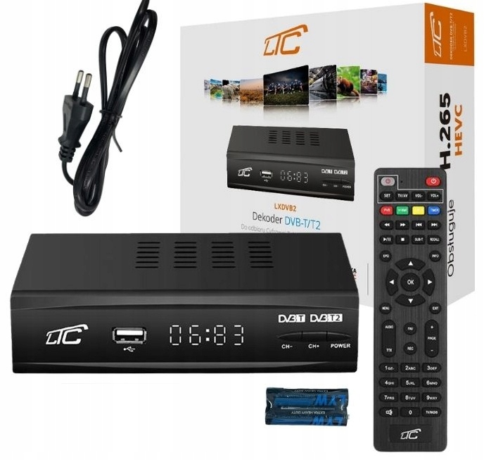 Z DEKODER TUNER TV NAZIEMNEJ HD DVB-T2 HEVC H.265 - 12336162530 ...