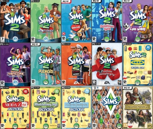 THE SIMS 2 + WSZYSTKIE DODATKI! ORIGIN! AUTOMAT24H - 7768671472 ...