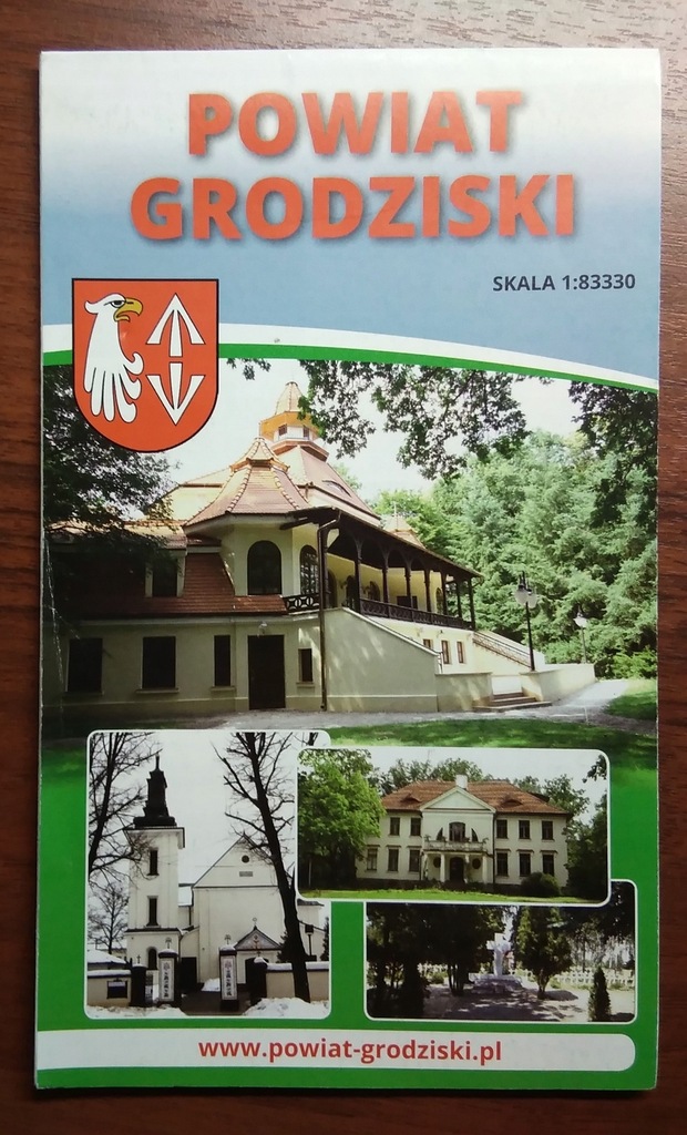 POWIAT GRODZISKI mapa - 12988814088 - oficjalne archiwum Allegro