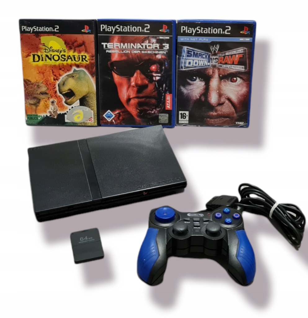 Konsola PlayStation 2 Slim SCPH-77004 KOMPLET - 11794138524 - oficjalne ...
