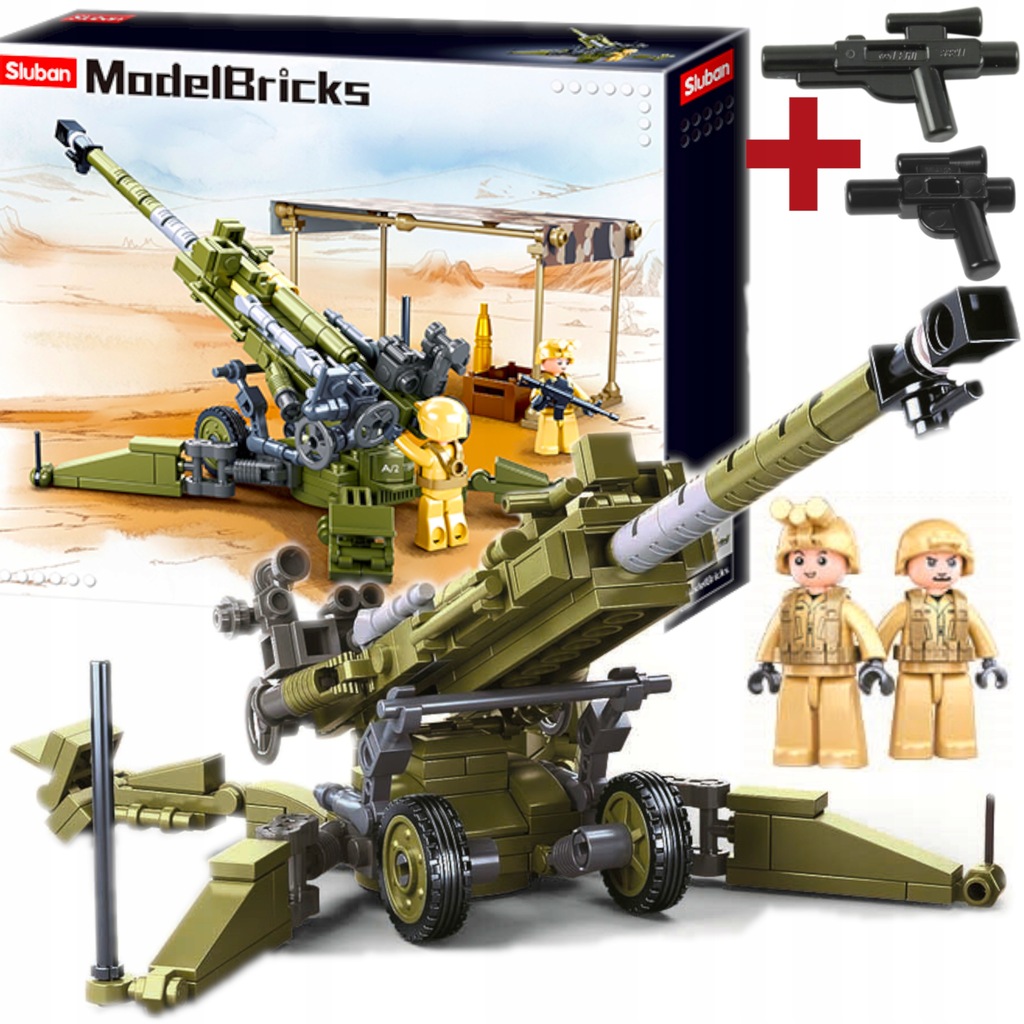 KLOCKI WOJSKO CZOŁG DZIAŁO HAUBICA M777 +LEGO BROŃ - 12707271065 - oficjalne archiwum Allegro