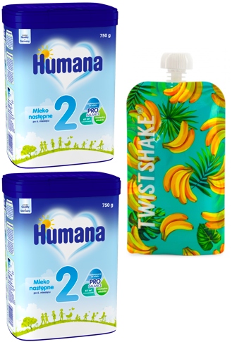 Humana 2 750g x 2szt + Twistshake saszetka 220ml - 12792907270 - oficjalne archiwum Allegro