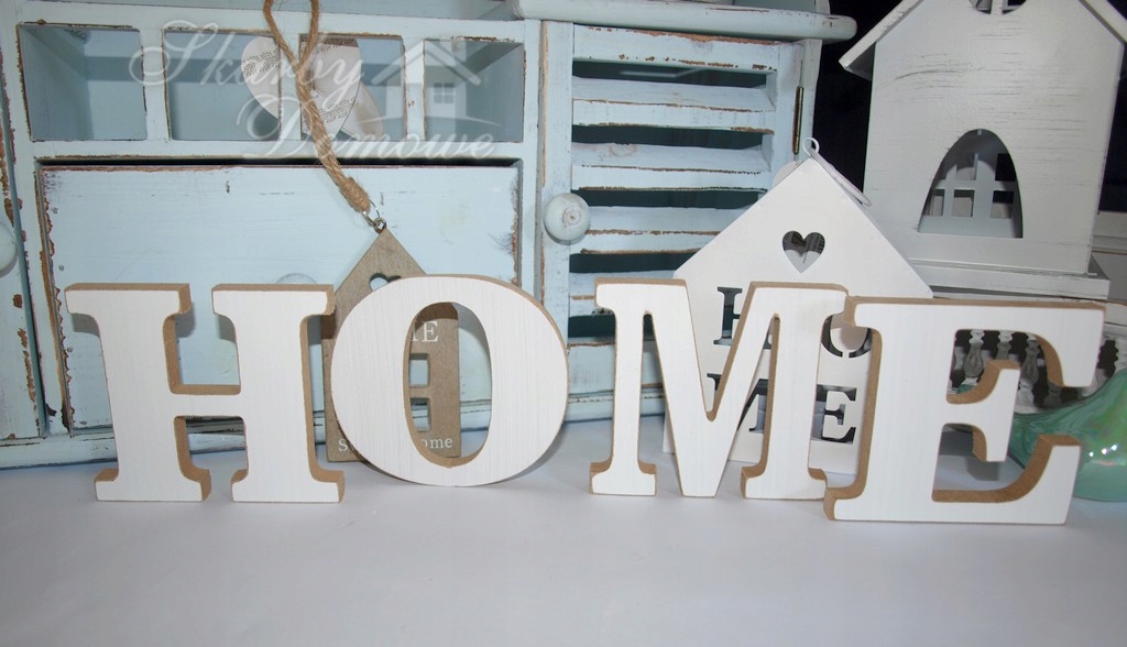 PROMOCJA Napis HOME litery 3D dekoracja szer 40 cm - 7503287659 ...