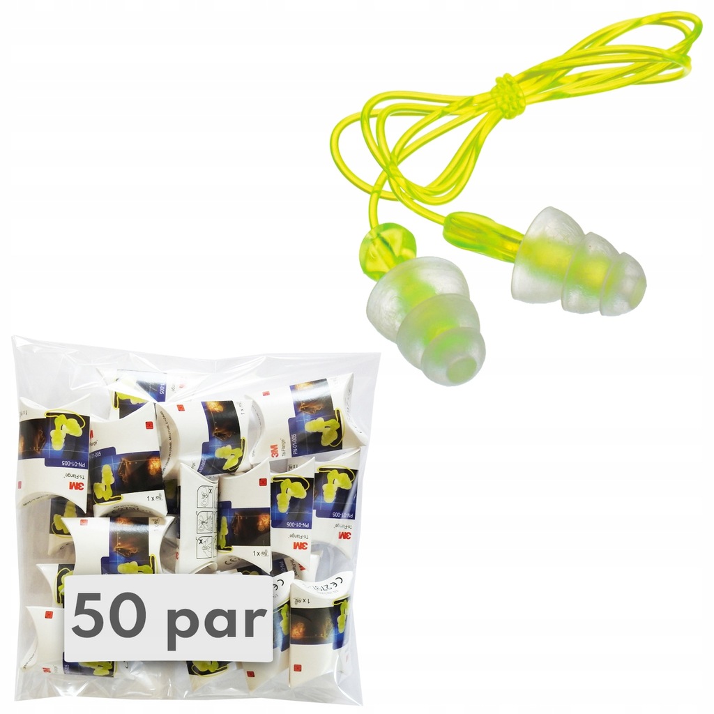 Zatyczki stopery do uszu do samolotu 3M 50 Par - 13675230684 - oficjalne archiwum Allegro
