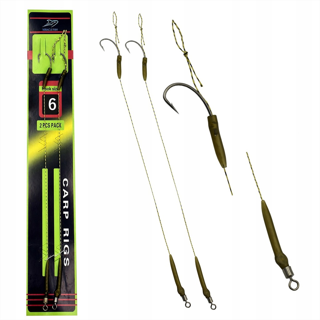 PRZYPON KARPIOWY Z WŁOSEM PLECIONKA HAK rozm. 6 - 10511048015 - oficjalne archiwum Allegro