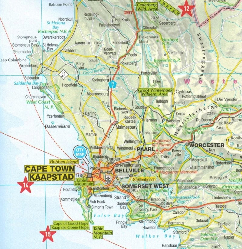 Afryka Południowa. RPA, Namibia, Botswana. Mapa MP - 8991151217 ...