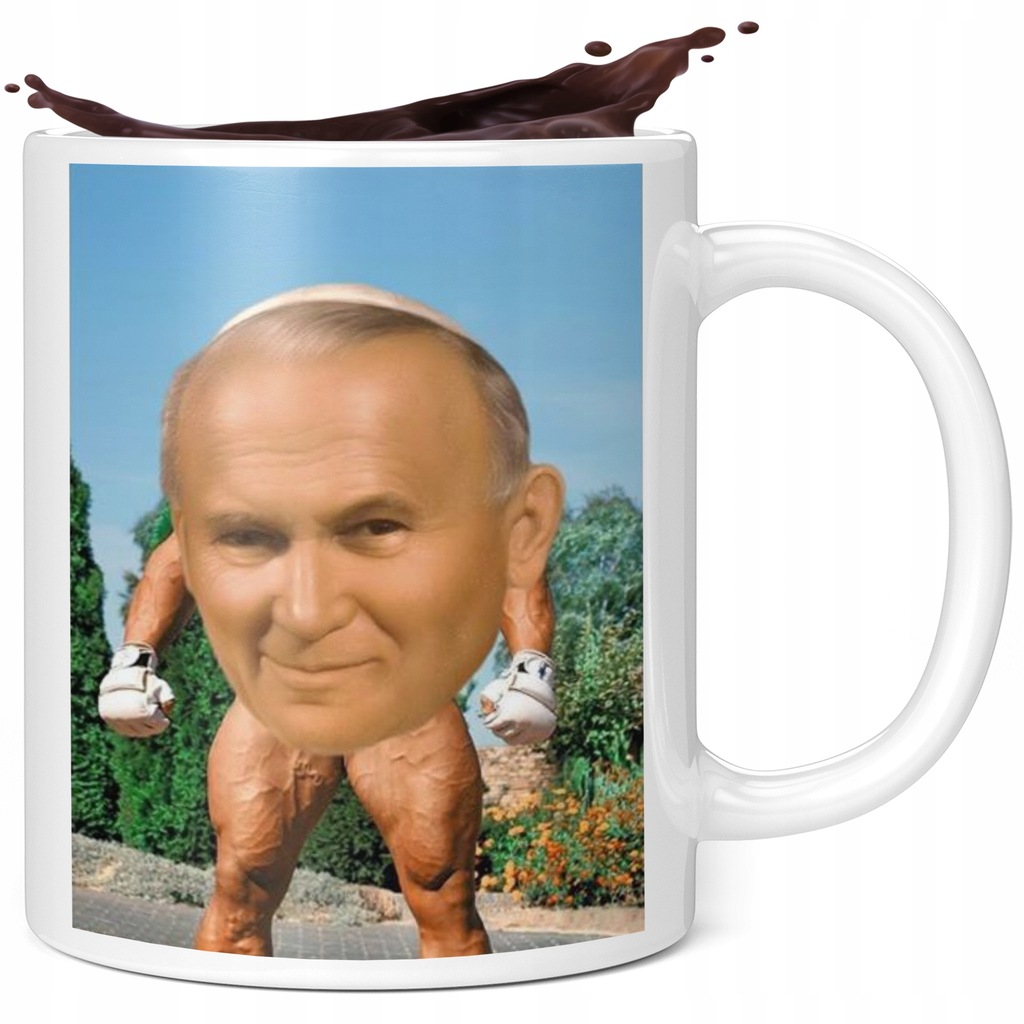 KUBEK PREZENT PAPAJ PAPIEŻ 2137 JAN PAWEŁ 2 WZORY - 13705260802 - oficjalne archiwum Allegro