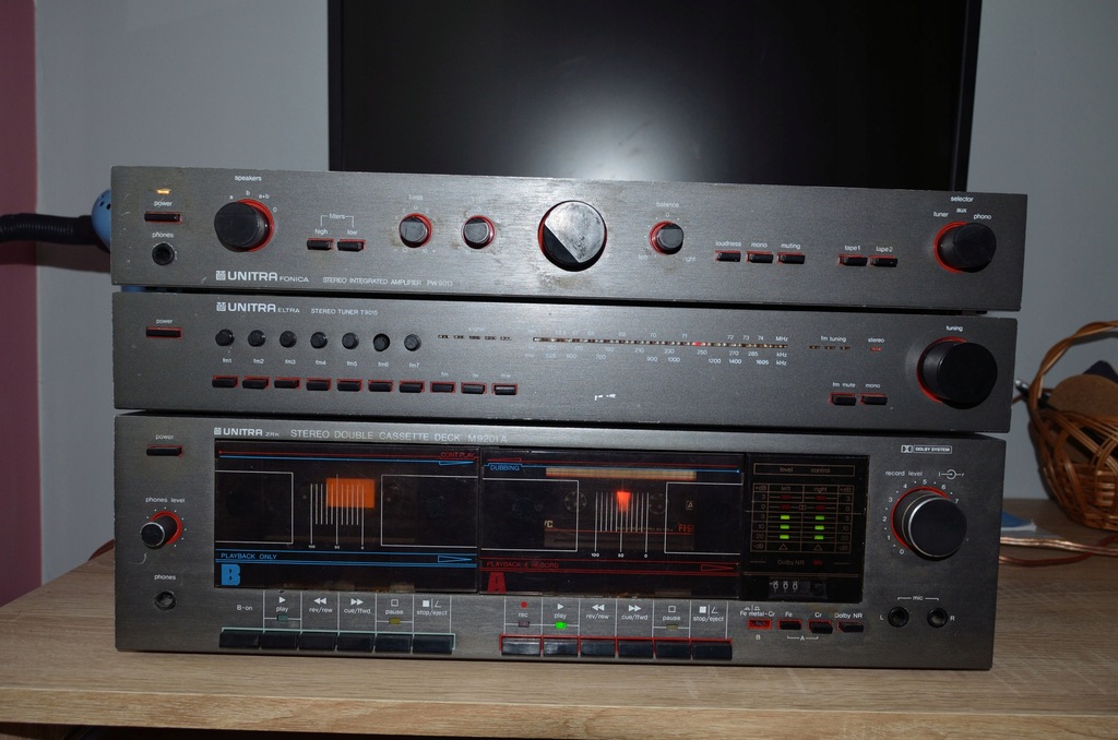 Wzmacniacz Unitra Fonica PW 9013 + tuner Unitra Eltra T-9015 ...