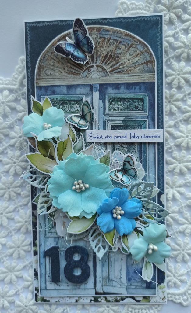 Ręcznie robiona kartka na 18 urodziny osiemnastka - 13860836937 - oficjalne archiwum Allegro