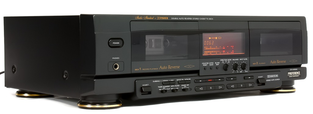 FISHER CR-W9060 REWELACYJNY MAGNETOFON DWUKASETOWY - 15161373395 ...