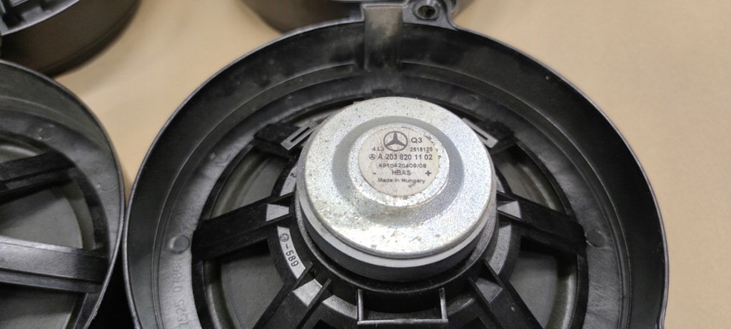 MERCEDES W203 KOMPLET GŁOŚNIKÓW PRZÓD TYŁ - 13012411475 - oficjalne ...