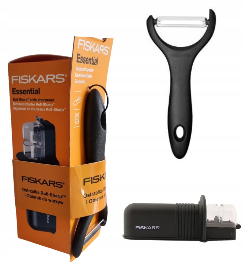 FISKARS ESSENTIAL OSTRZAŁKA DO NOŻY+OBIERAK WARZYW - 12742017210 ...