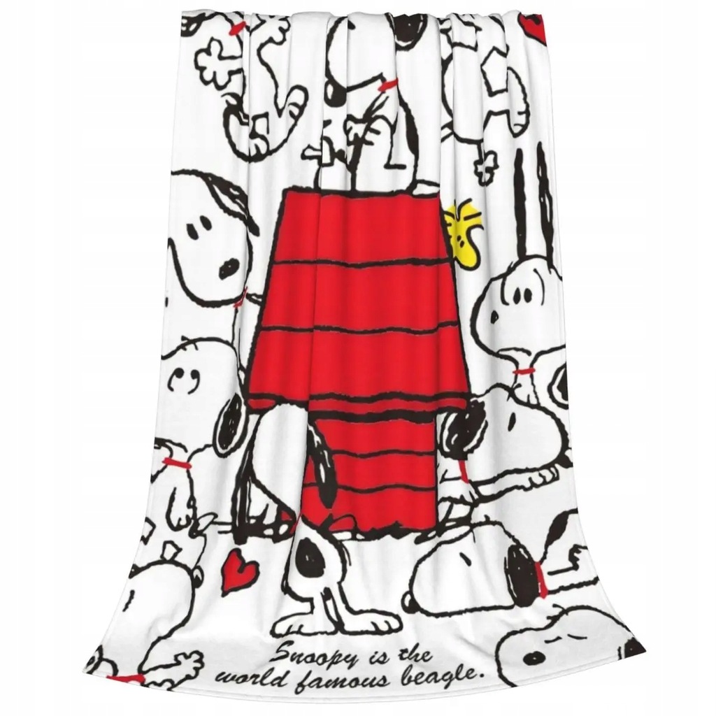 Peanuts Snoopy In The World Koce polarowe Cartoon Śliczny koc na ...