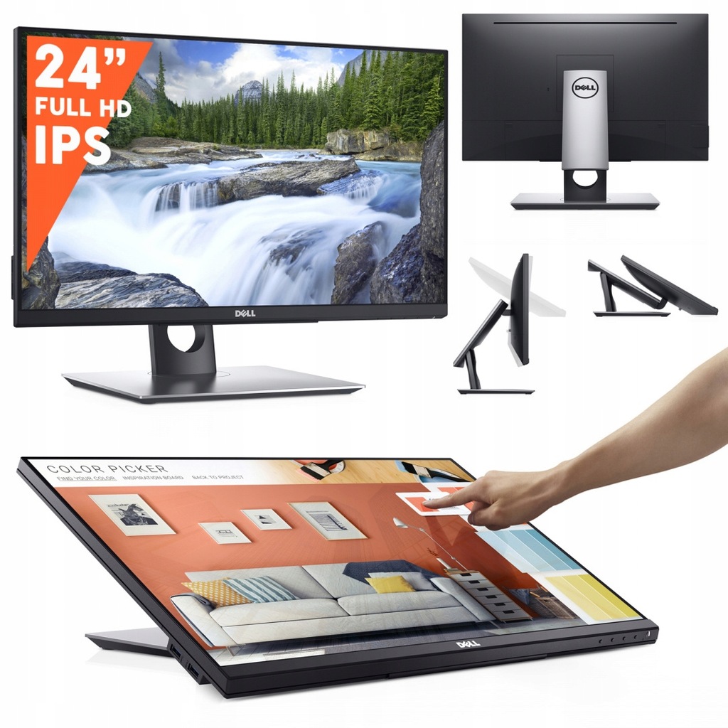 MONITOR DELL 24'' FULL HD IPS P2418HT DOTYKOWY EKRAN - 14751000006 ...