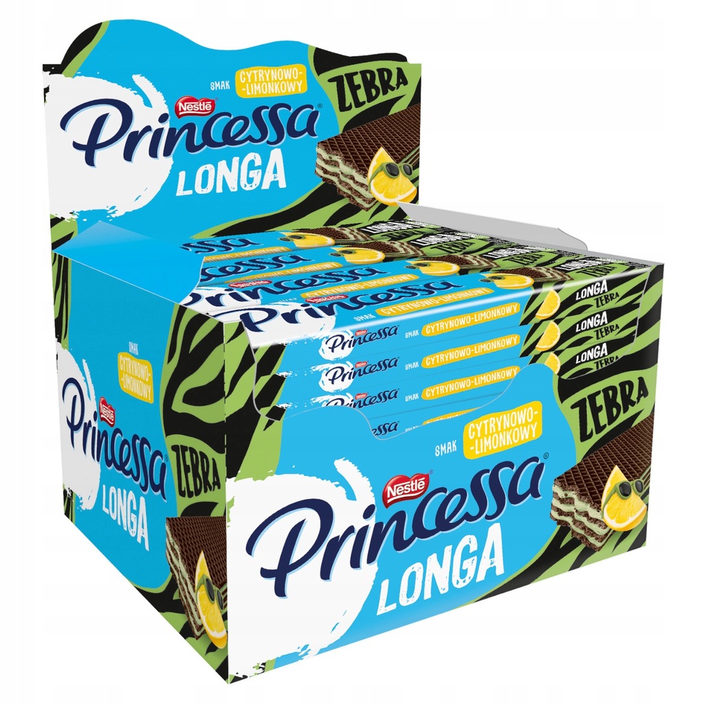 WAFELEK Princessa Zebra CYTRYNOWA BATON 30 x 37g - 13706728867 ...