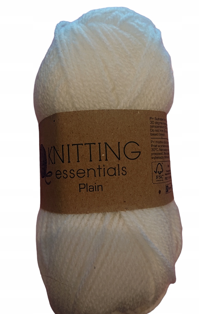 Włóczka KNITTING ESSENTIALS PLAIN BIAŁY - 14572512048 - oficjalne ...