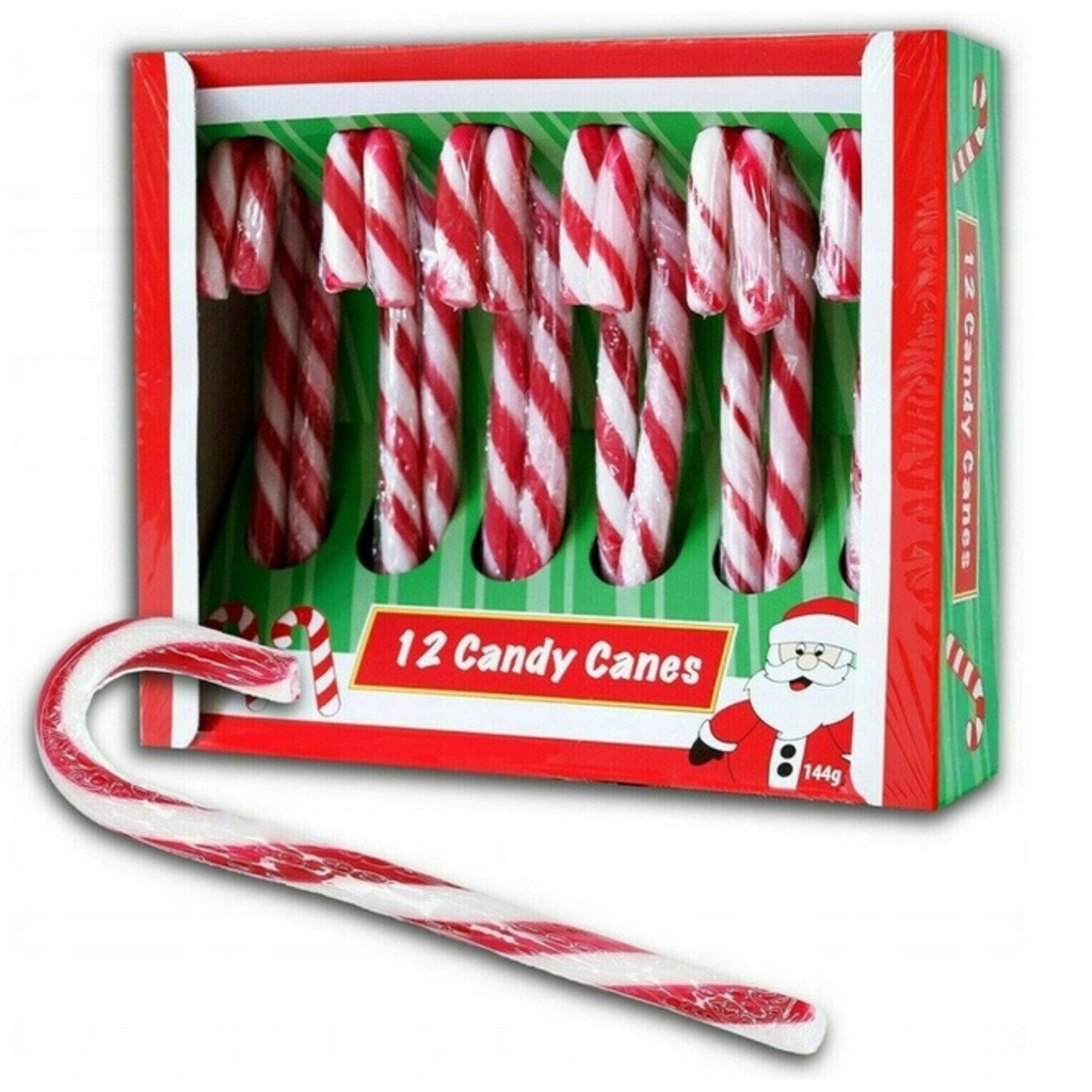 LASKI CUKROWE NA CHOINKĘ LIZAKI ŚWIĄTECZNE ZAWIESZKI JADALNE 12 sztuk ...