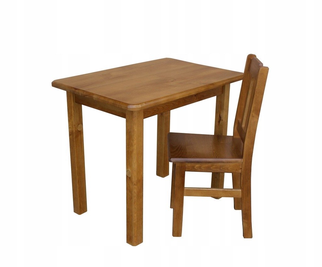 STÓŁ KUCHENNY 90x60 DREWNIANY SOLIDNY kolor dąb - 9346984060 ...