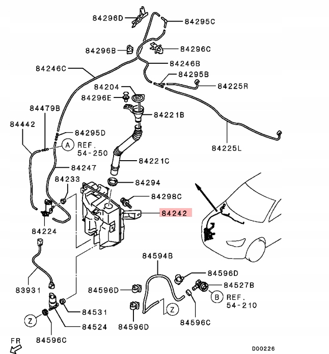 Zbiornik spryskiwaczy Mitsubishi ASX 8260A396 - 12884535176 - oficjalne ...