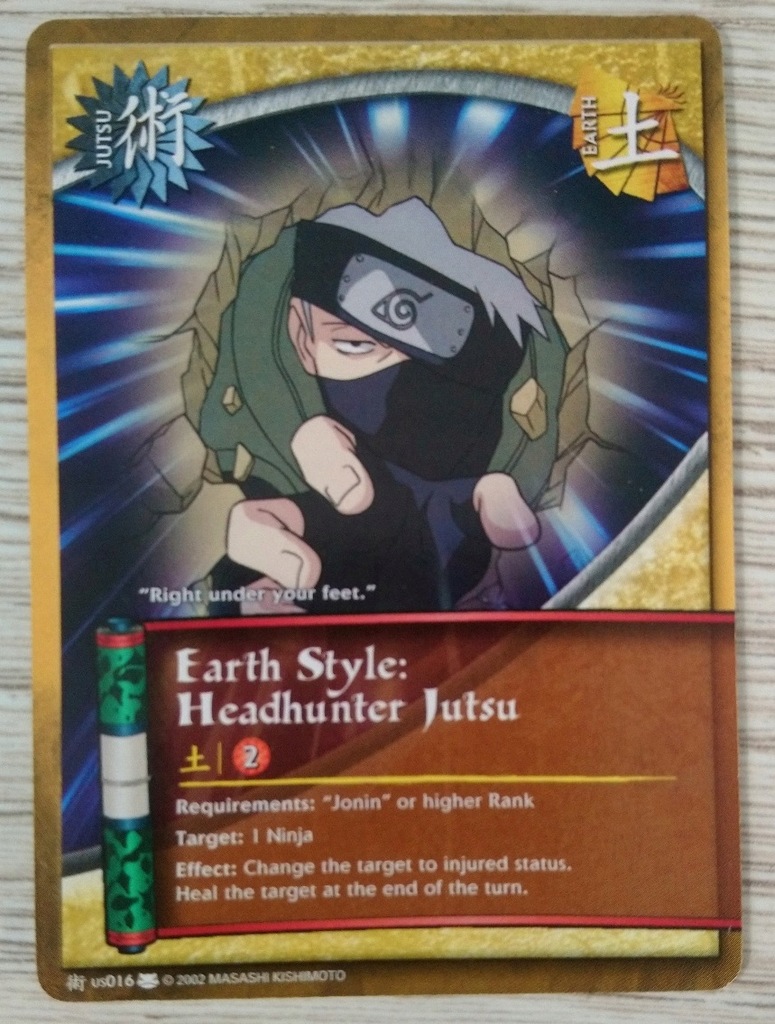 Karta Naruto CCG Jutsu Earth Style Head - J-us016 - 12798371338 ...