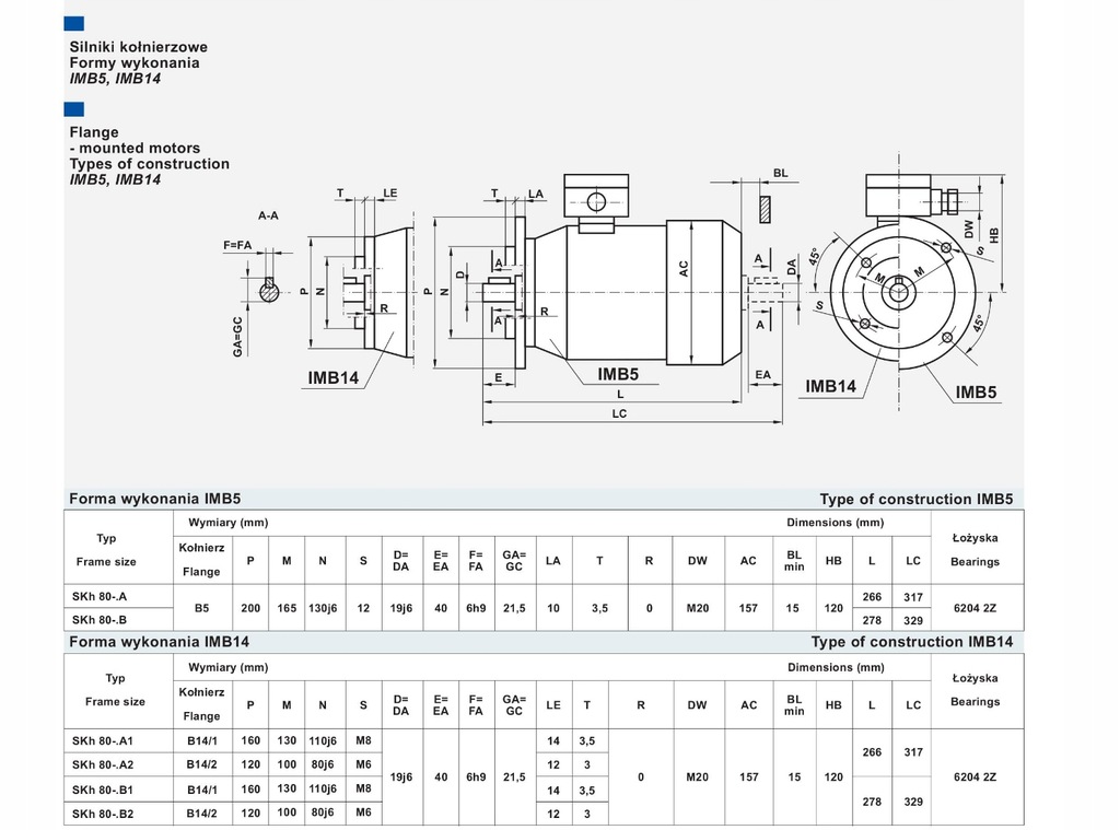 Silnik elektryczny SKh80-4B2 0,75kW/1390obr BESEL - 7977806487 - oficjalne archiwum Allegro