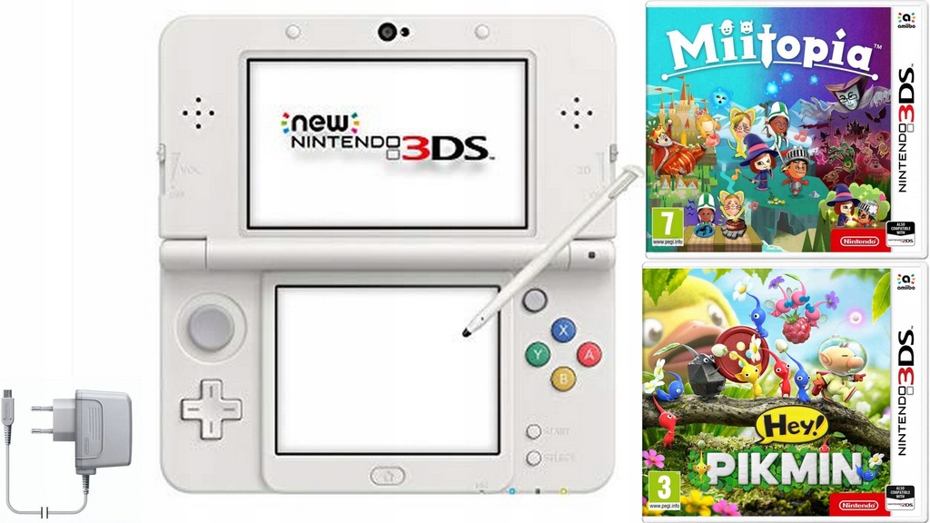 NEW NINTENDO 3DS + 2 Gry - 12694710524 - oficjalne archiwum Allegro