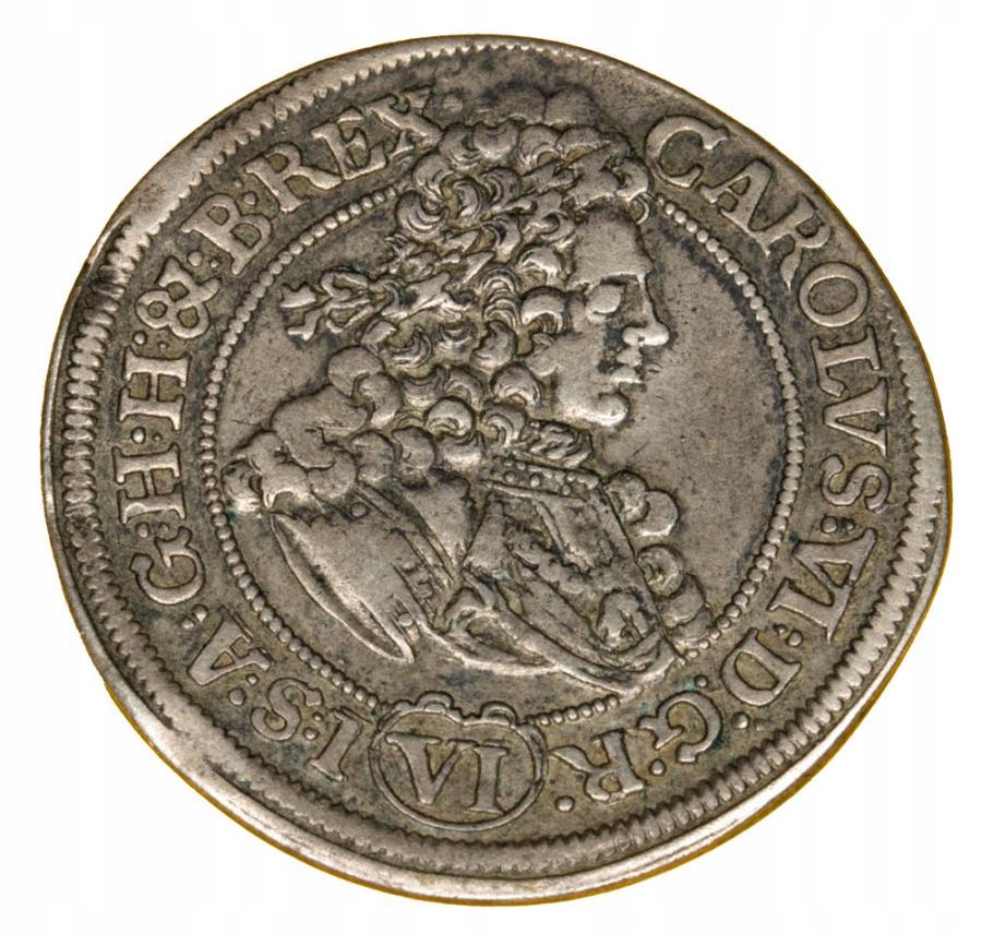 6 krajcarów 1712 Karol VI Habsburg Śląsk Wrocław - 13184977657 ...