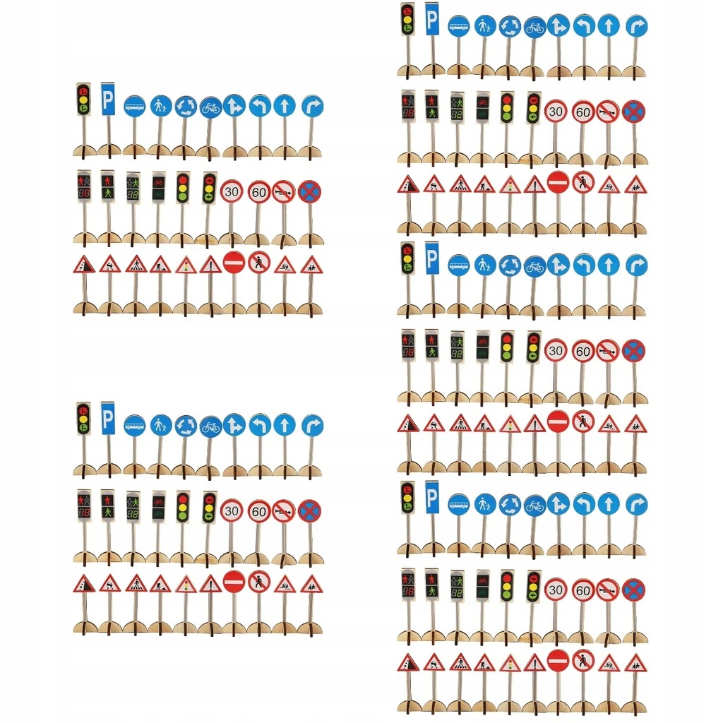 Traffic Sign Model Mini Road Signs Puzzle 5 Sets - 13743883861 ...