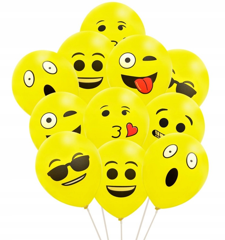 BALONY KLASYCZNE 10x BUŹKI EMOTKI MINKI EMOJI LOL - 14203396124 ...