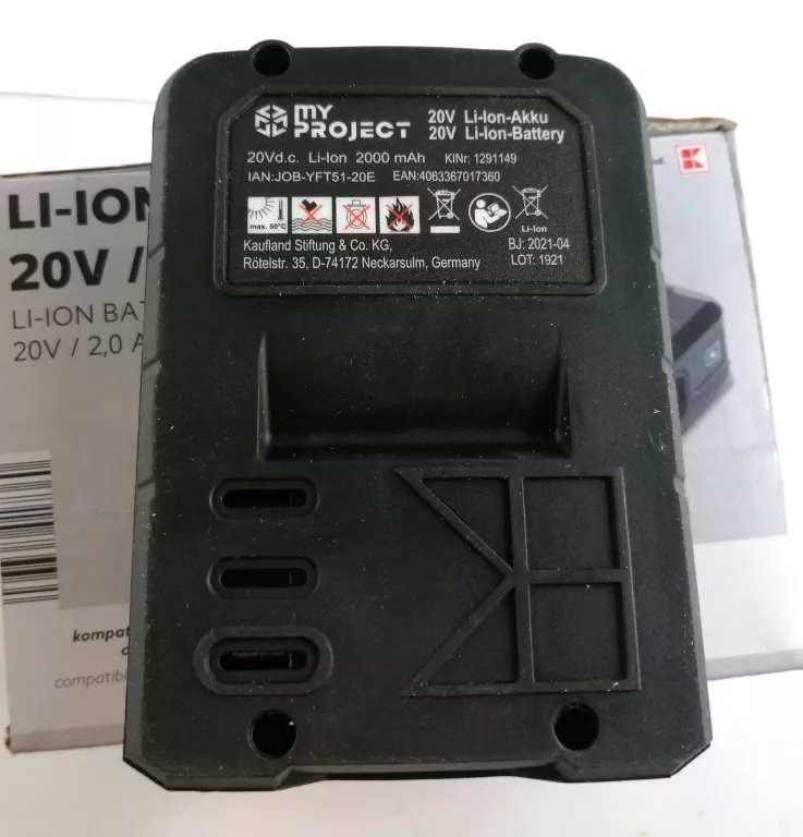 AKUMULATOR MY PROJECT 20V 2AH - 12624010920 - oficjalne archiwum Allegro