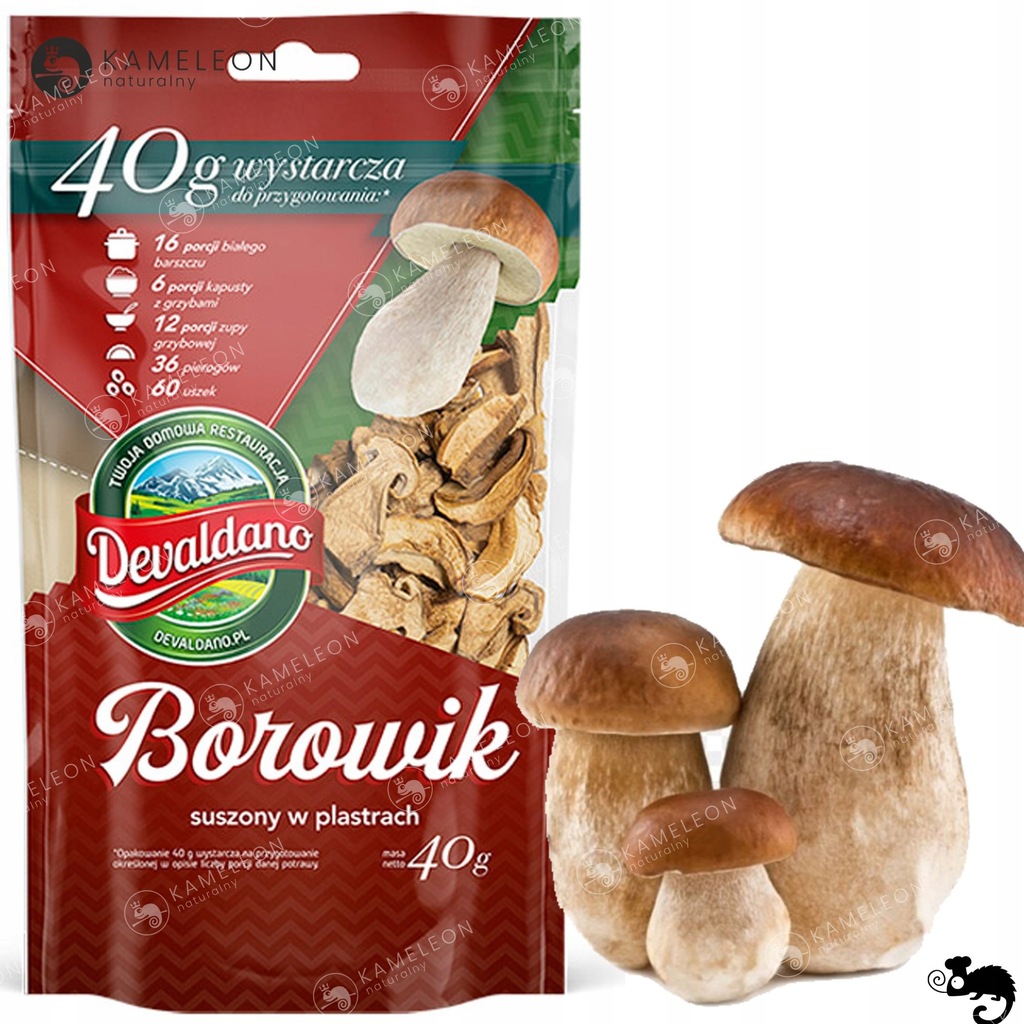 GRZYBY SUSZONE BOROWIK SZLACHETNY BOROWIKI w plastrach krajanka 40G ...