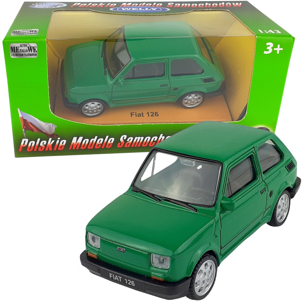 Welly model metalowy FIAT 126p MALUCH PRL 1:43 - 12383912366 ...