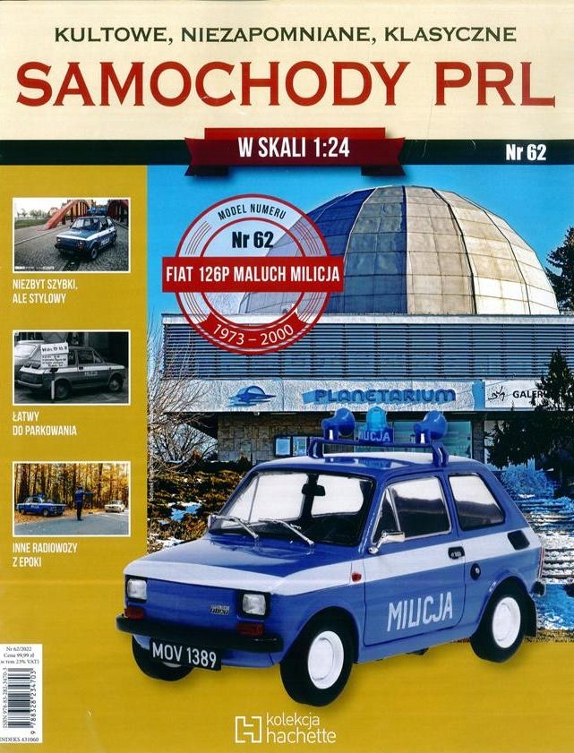 KULTOWE SAMOCHODY PRL n62 FIAT 126P MALUCH MILICJA - 12968434923 ...