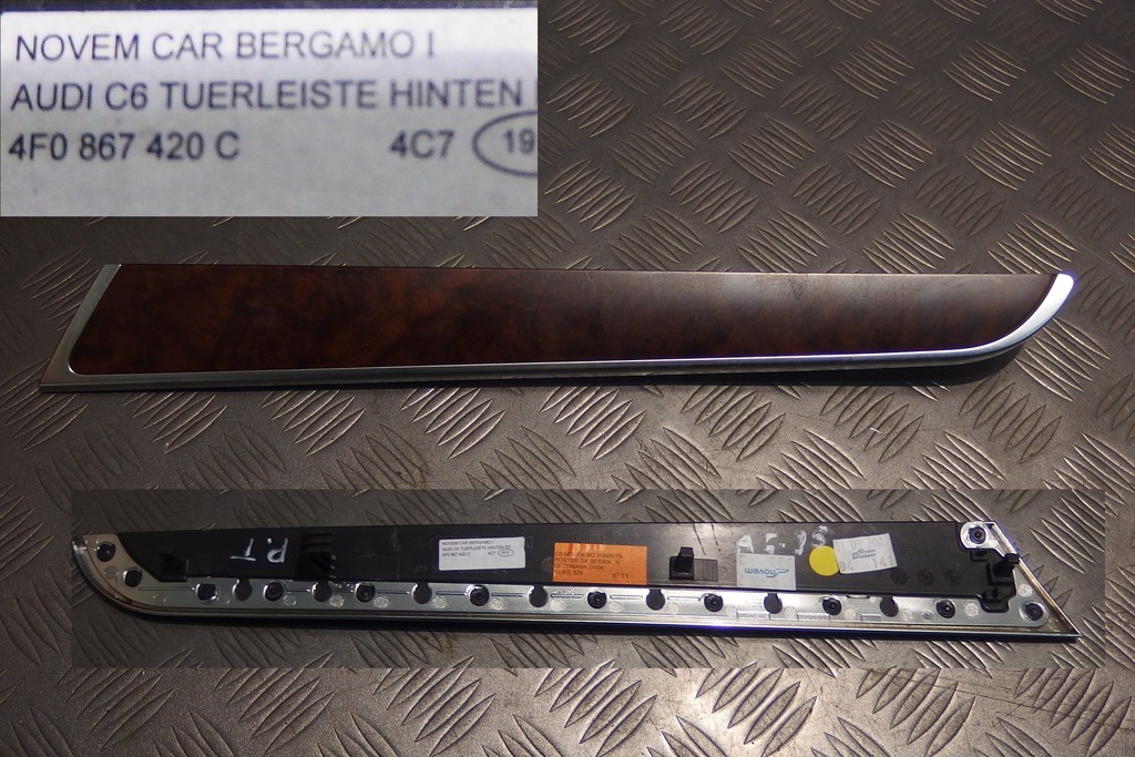 AUDI A6 C6 LISTWA OZDOBNA DRZWI DREWNO 4F0867420C - 6692481548 ...