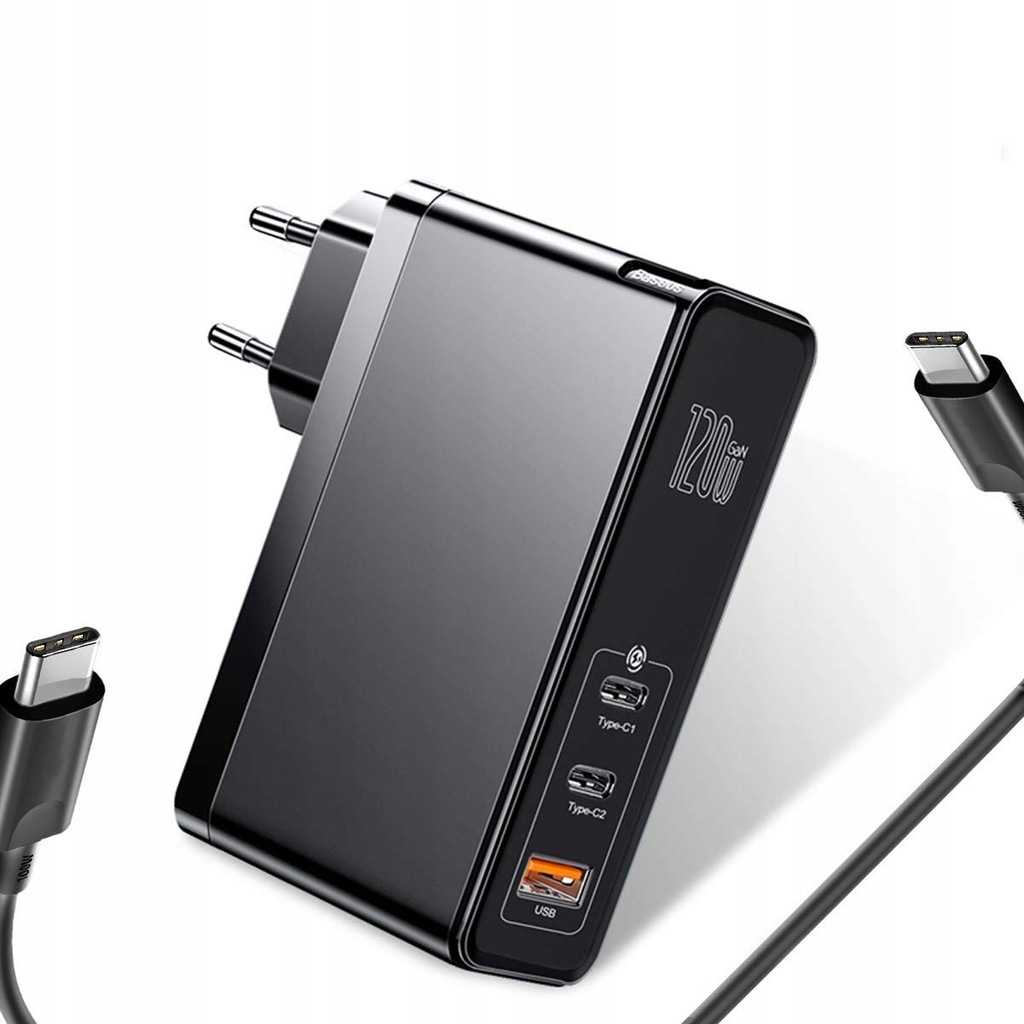 Ładowarka Baseus USB C 120 W z GaN Tech Power - 13285641159 - oficjalne archiwum Allegro