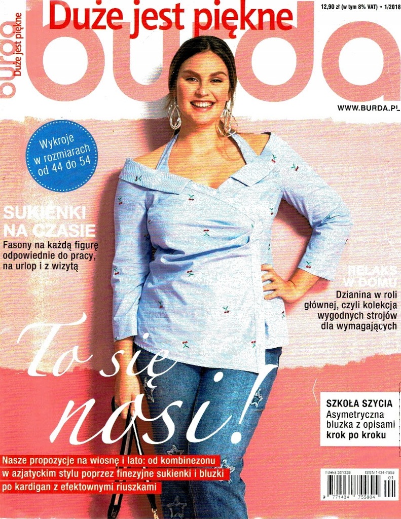 Burda Duże jest piękne 1/2018 z wykrojami - 11500671510 - oficjalne archiwum Allegro