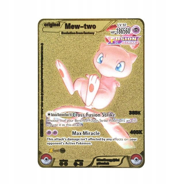 MEWTWO POKEMON POWER VMAX ZŁOTA KARTA MOC HP186560 - 13218675496 ...